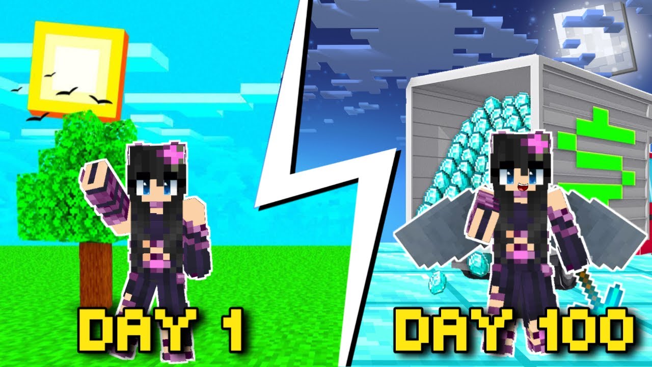 I survived 100 days in Minecraft! - YouTube
