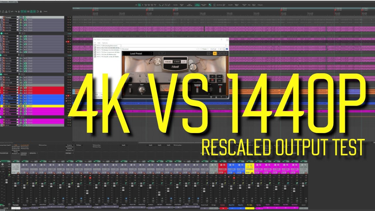 4K Rescaled to 1440P - Stream Testing while Tuning Vocals and Mixing ...