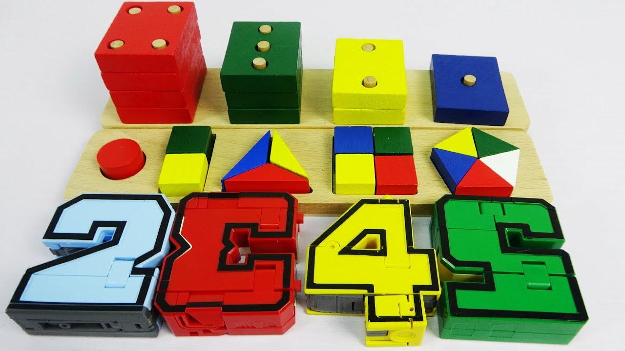 Learn colors, Kids toy blocks and transformed cars! - YouTube