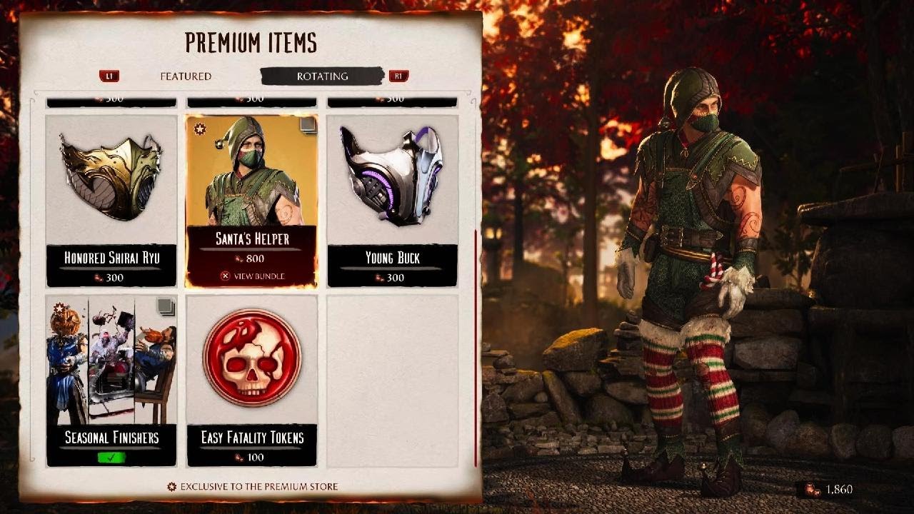 Mortal Kombat 1 Reptile Santa’s helper Christmas skin is in the premium ...