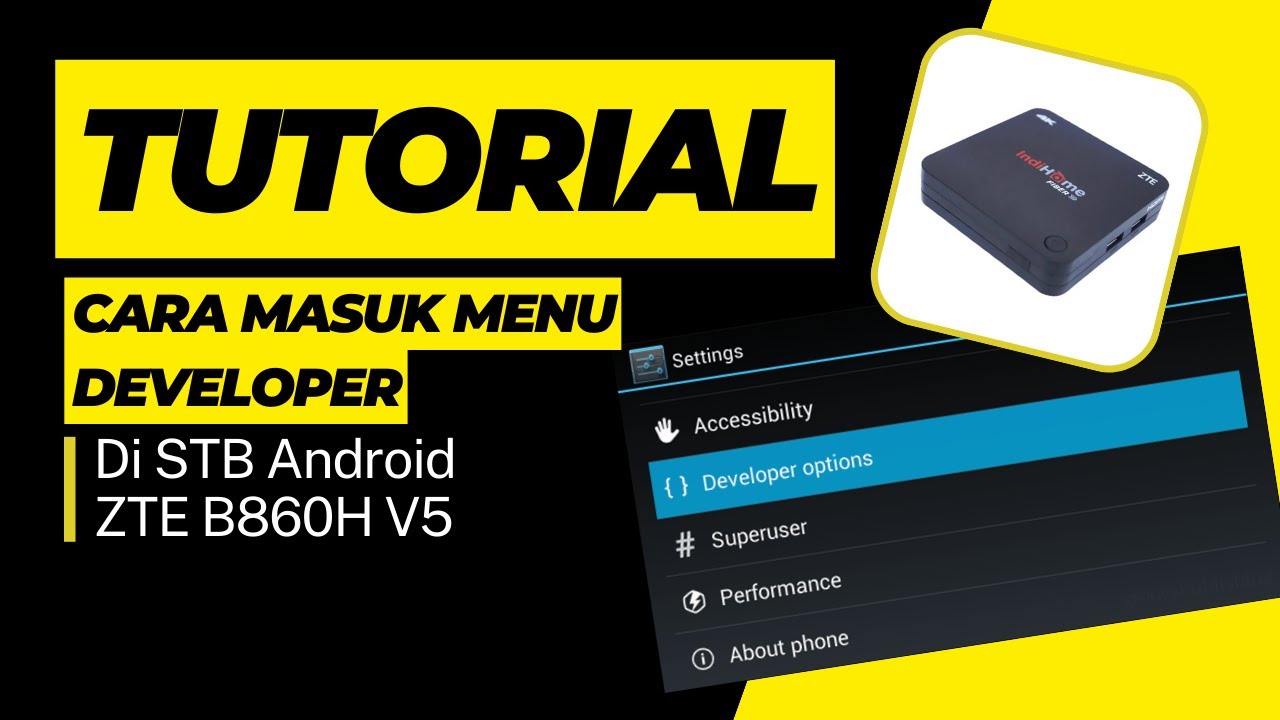 Cara mengaktifkan menu developer di STB Android - YouTube