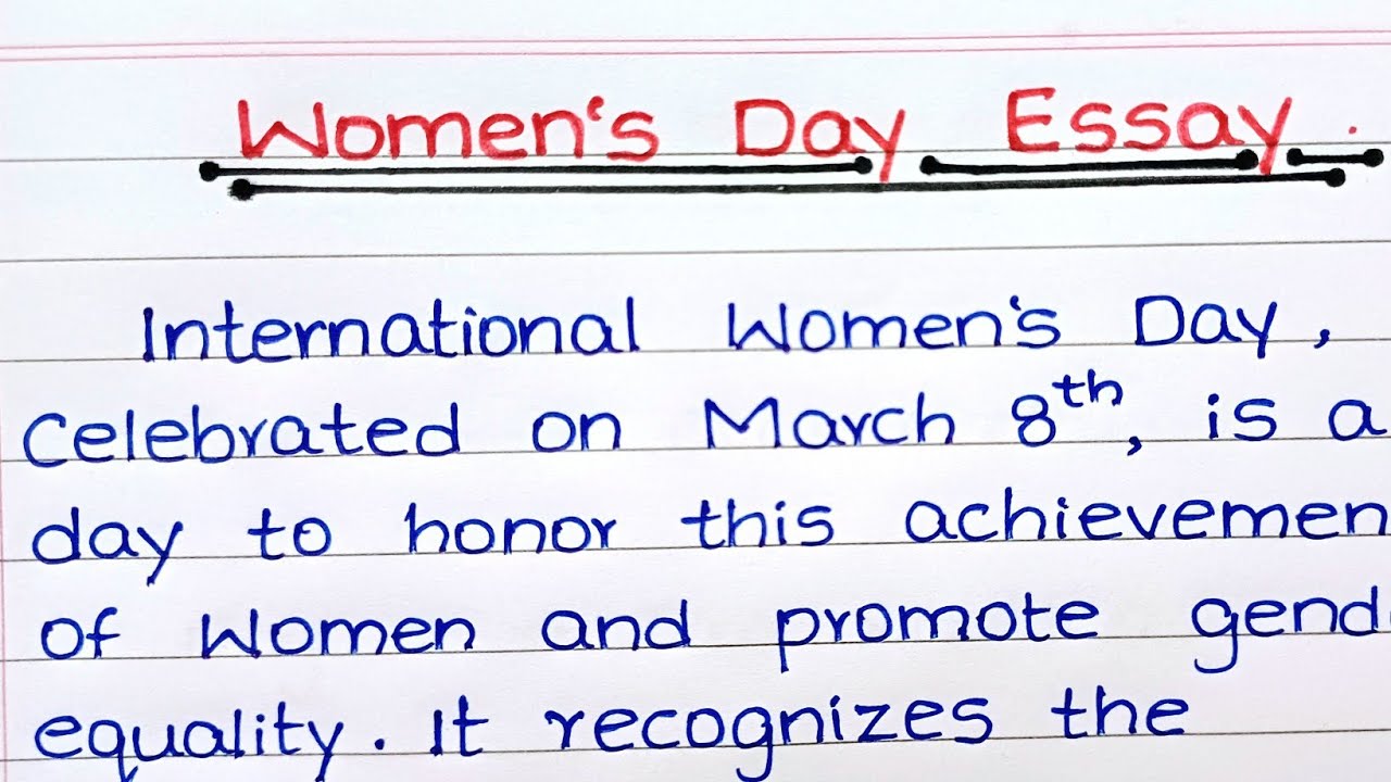 Women's Day Essay | Essay on Women's Day in English | Essay in English ...