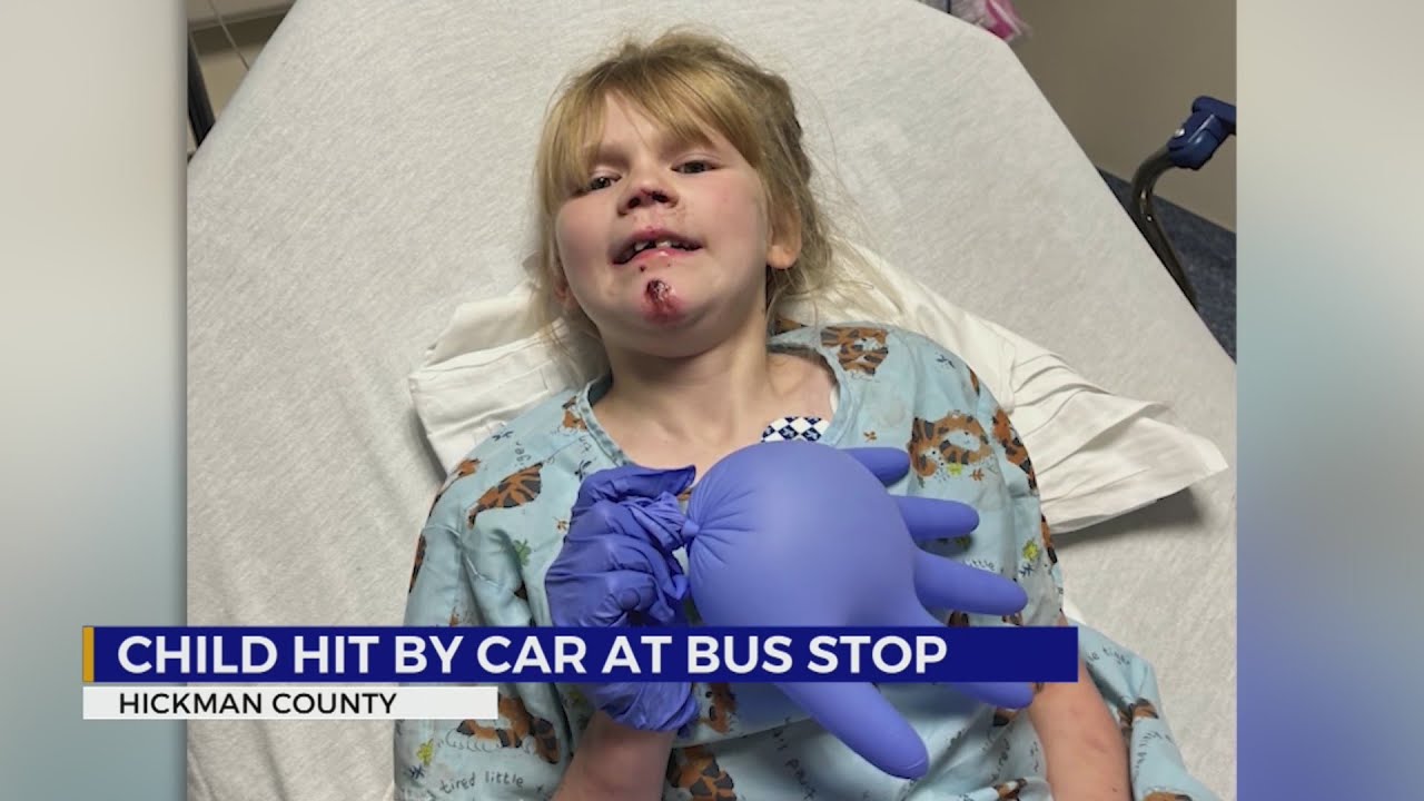 Child hit by car at Tennessee bus stop - YouTube