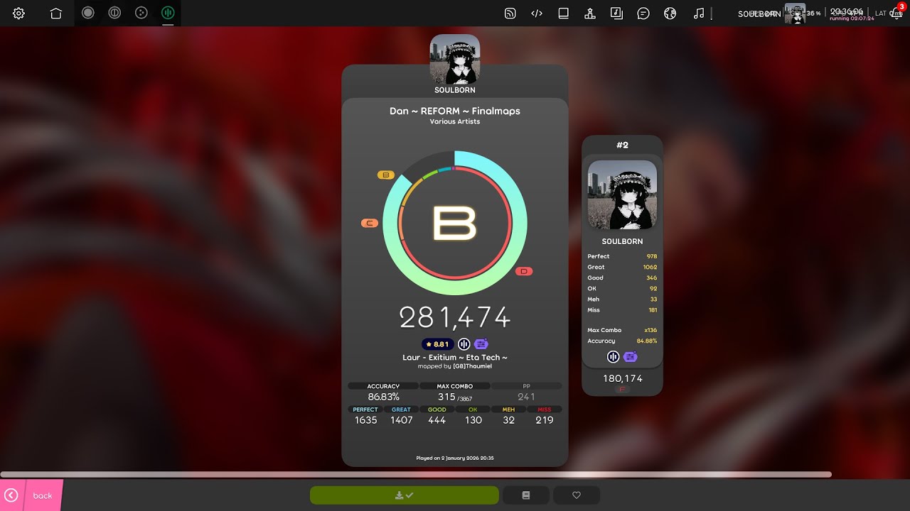 Laur Exitium OD0 HP8 86.83%. Eta Tech (8.81*) - YouTube