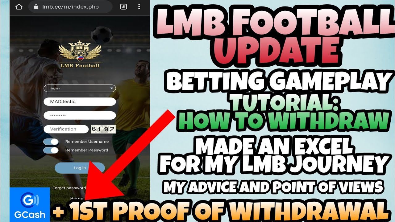 LMB FOOTBALL UPDATE | BETTING GAMEPLAY | TUTORIAL HOW TO WITHDRAW TO ...