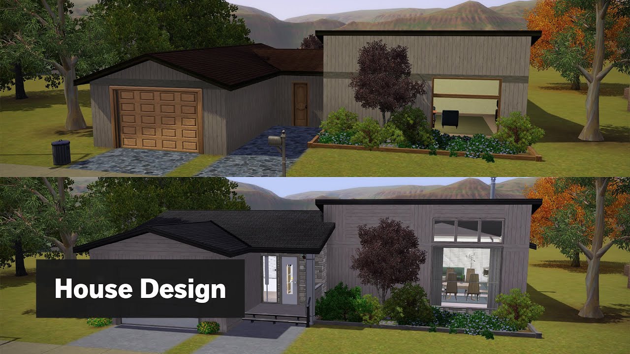 Transforming This Dated Mid-Century Ranch • The Sims 3 House Design ...