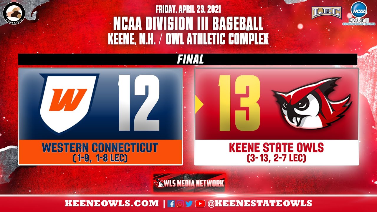 Keene State Baseball vs. Western Connecticut State University 4/23/2021 ...