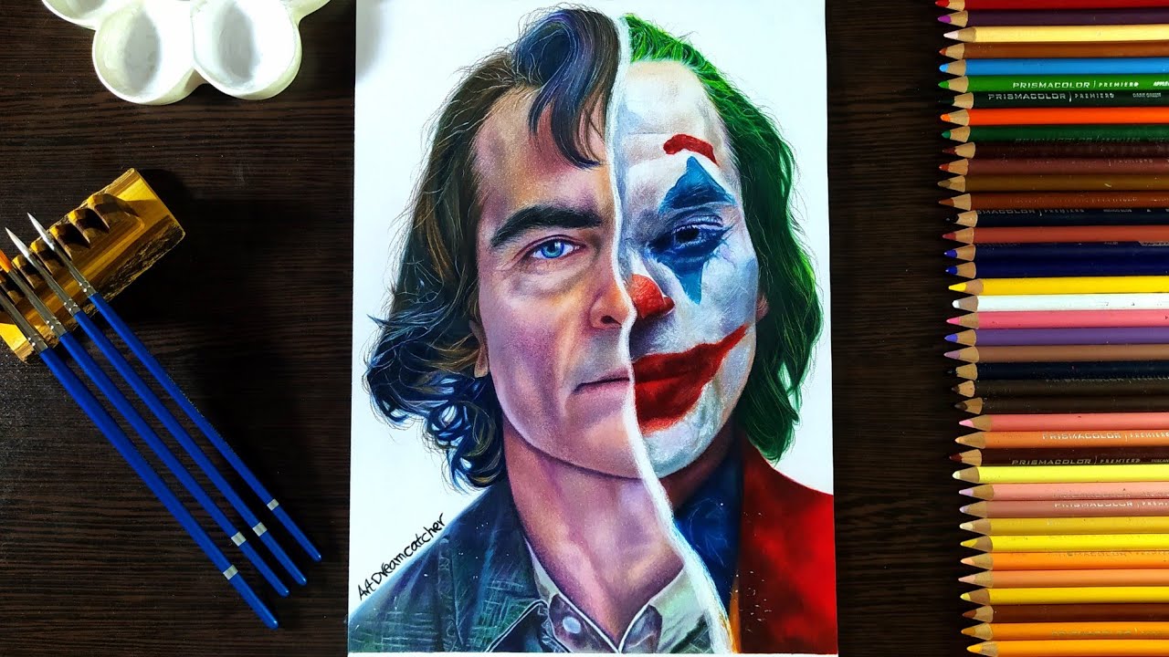 Drawing Joker (Joaquin Phoenix) - YouTube