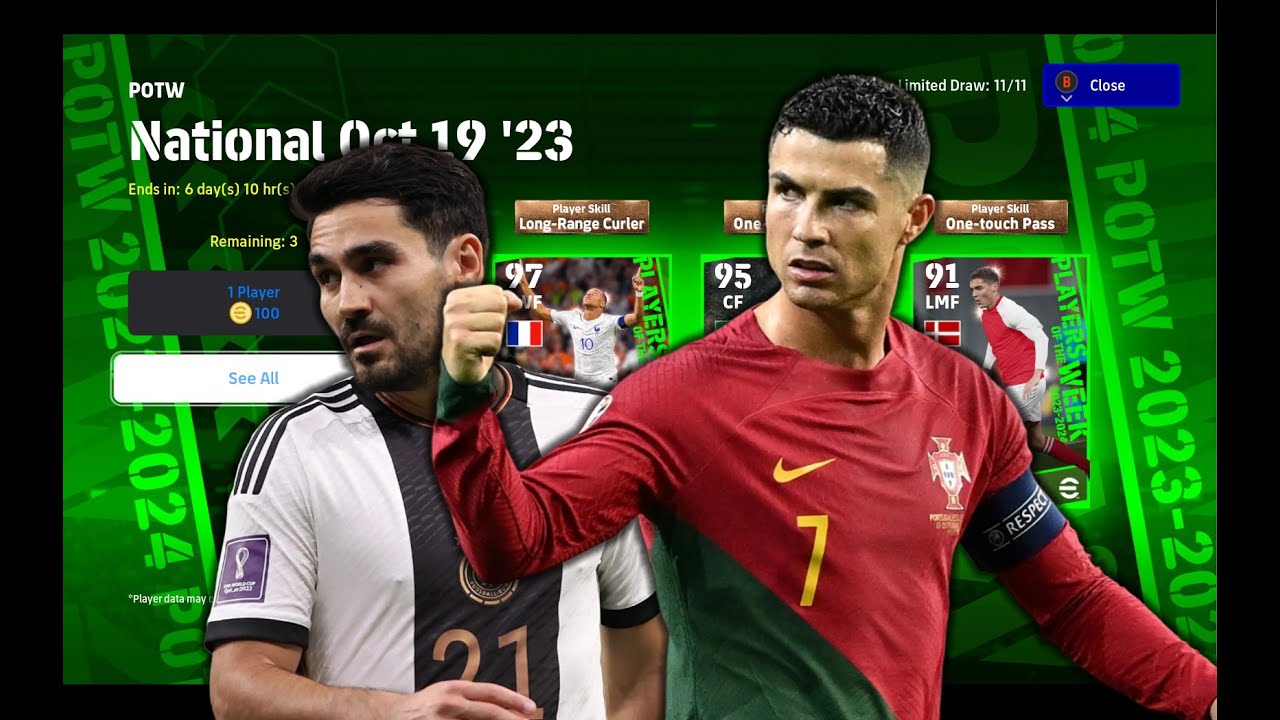eFootball Pack Review: POTW 19/10/2023 - YouTube