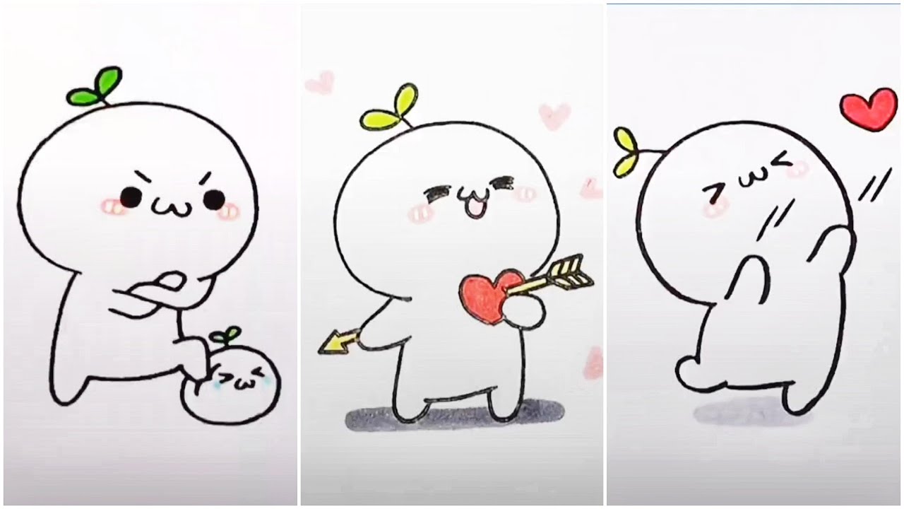 Vẽ hình cute đáng yêu, vẽ icon cute siêu dễ thương | icon cute #20 ...