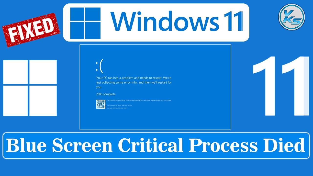How To Fix Windows 11 Blue Screen Critical Process Died - YouTube