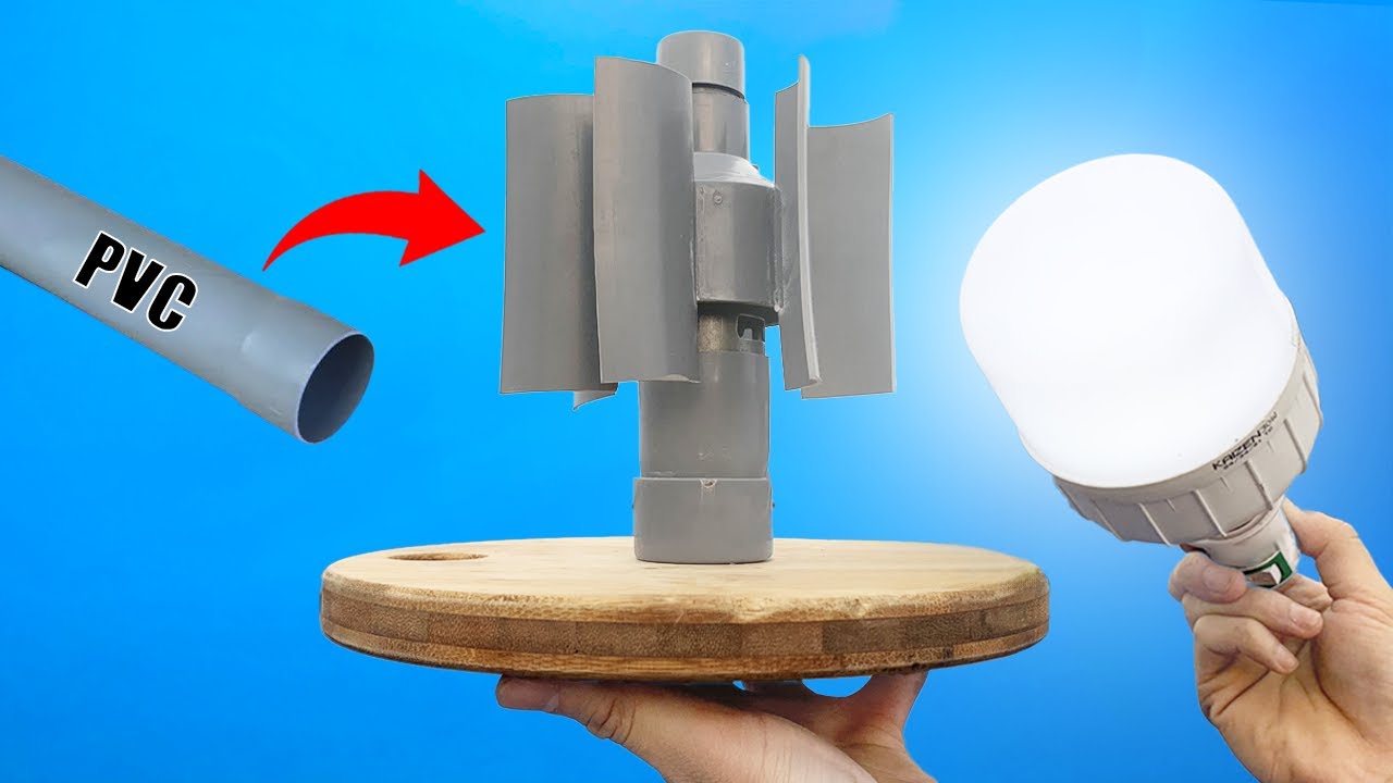 How to make a FREE ENDLESS electricity from PVC pipe | Anyone can do it |Wind energy |Holic ...