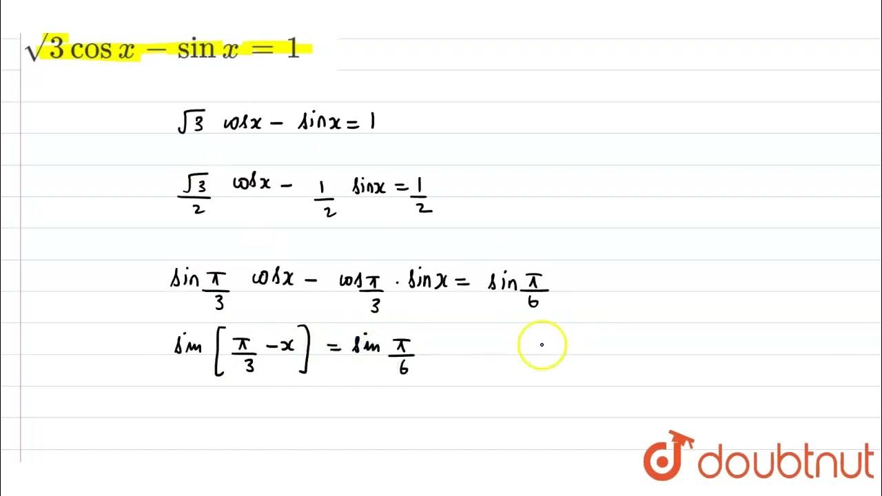 sqrt-3-cos-x-sin-x-1-class-11-none-maths-doubtnut-youtube