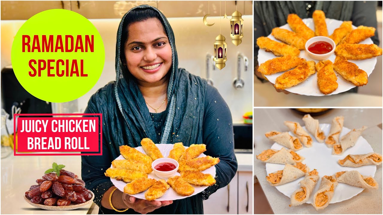 Juicy Chicken Bread Roll 😋 | 🌙 Nombuthura Special 😍 | Suhana Basheer ...