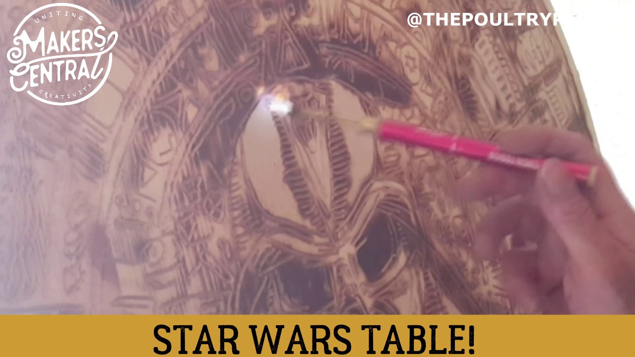 DIY Star Wars Coffee Table Made from Pallet Using Router - YouTube