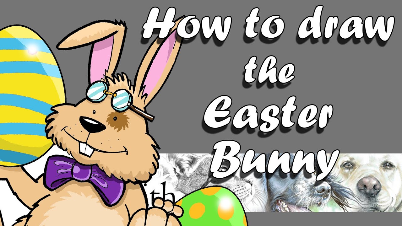 How to draw the Easter bunny - YouTube