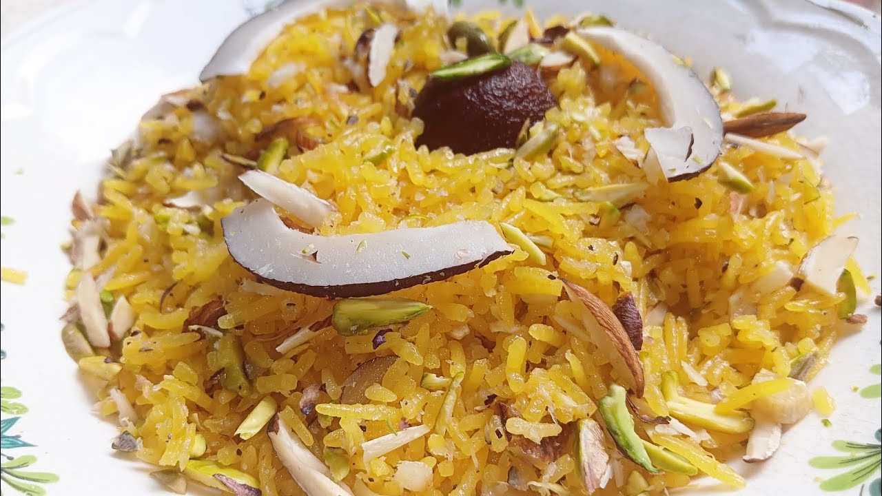 Zarda pulao recipe/Meetha Chawal recipe/How to make Zarda Sweet recipe ...