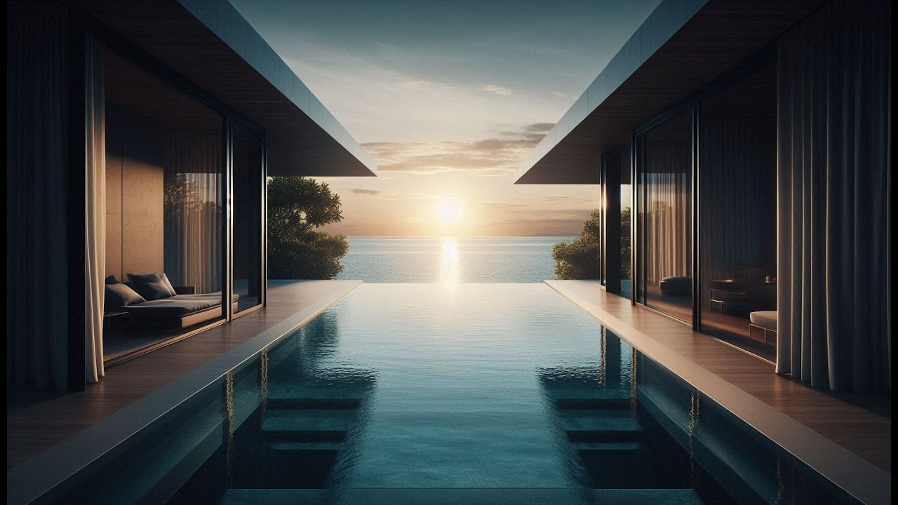 Infinity Calm: 432 Hz Relaxation by the Pool at a Luxury Villa - YouTube