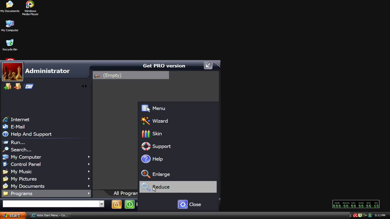 Software Preview: Vista start menu - YouTube