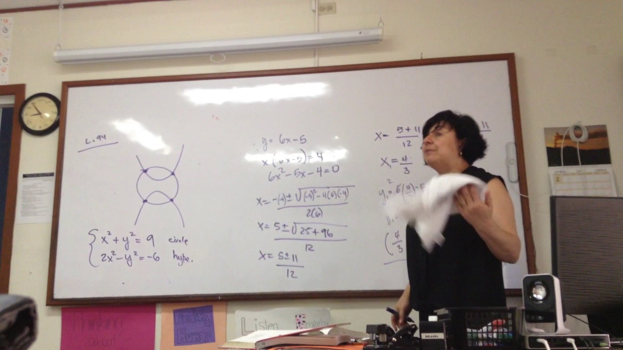 Lesson #95 Algebra 2 Saxon - YouTube