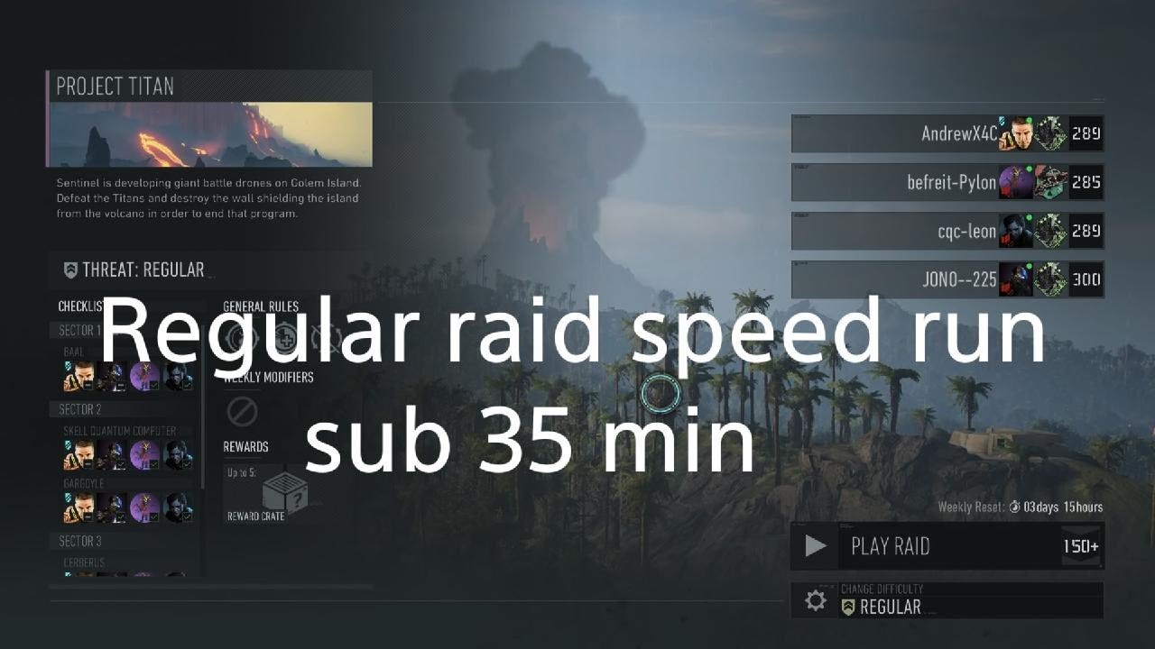 Regular raid week 263 speed run, sub 35 minutes | Ghost Recon ...