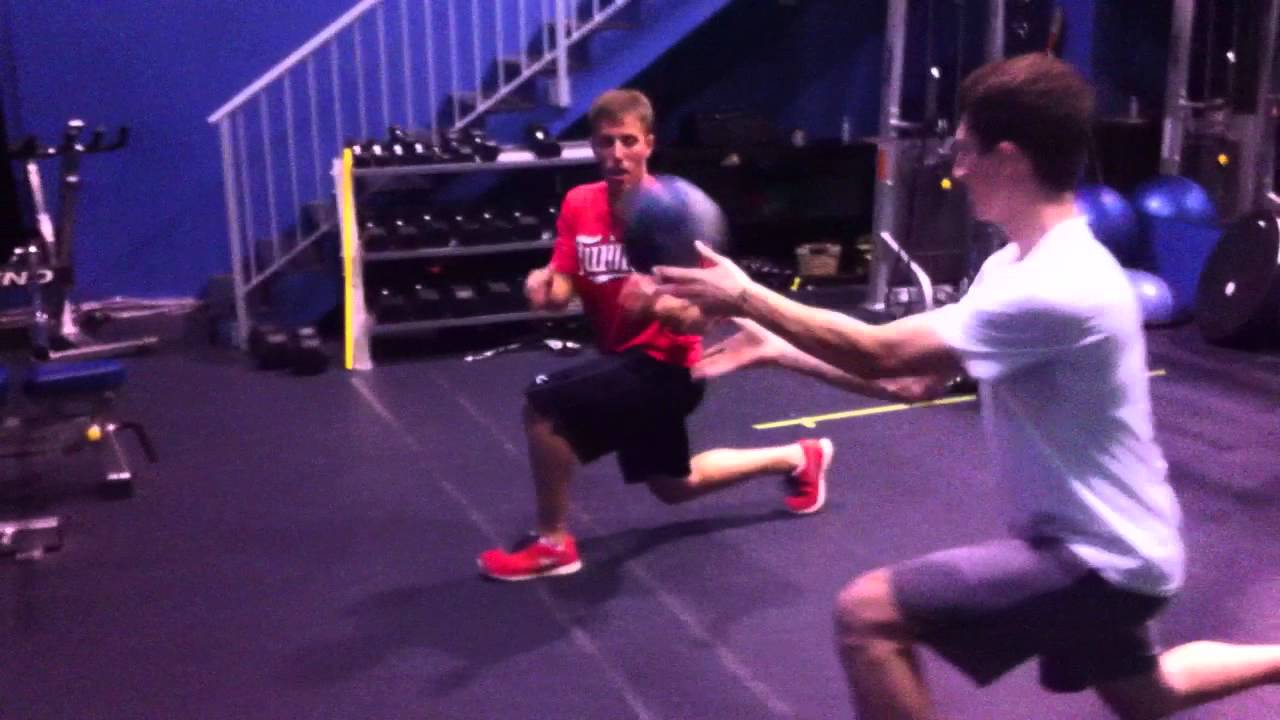 90/90 Med Ball Side Toss w/ Partner - YouTube