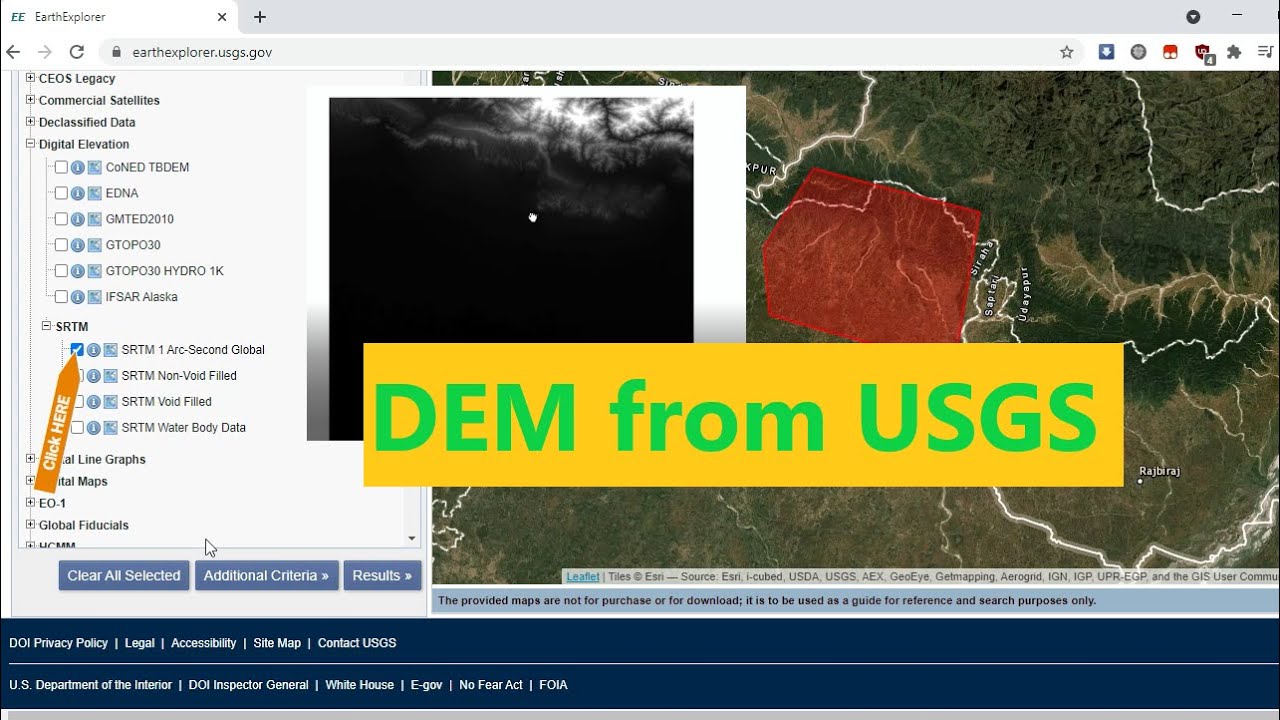 Download DEM of any location from USGS Earth Explorer - YouTube