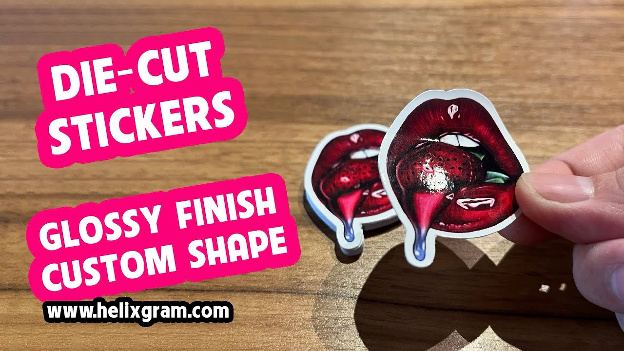 Die Cut Stickers | Cut to Shape Stickers with Glossy Lamination Finish ...