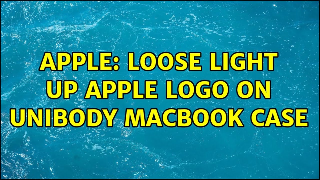 Apple: Loose light up apple logo on unibody macbook case - YouTube