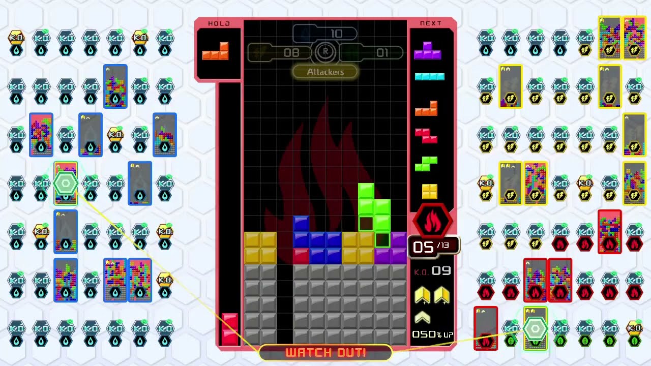 i got 10 K.O.s on red team in tetris 99 teams!!!!! - YouTube