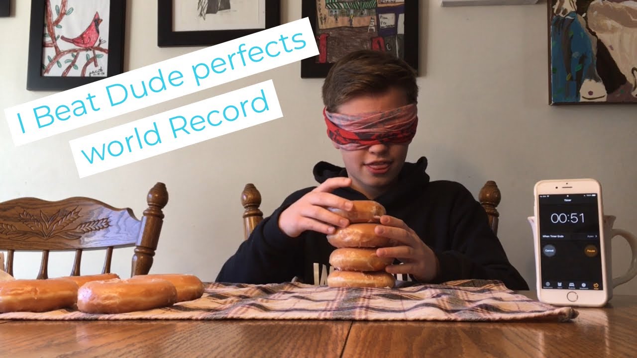 I Beat Dude Perfects Donut Stacking Record!! - YouTube