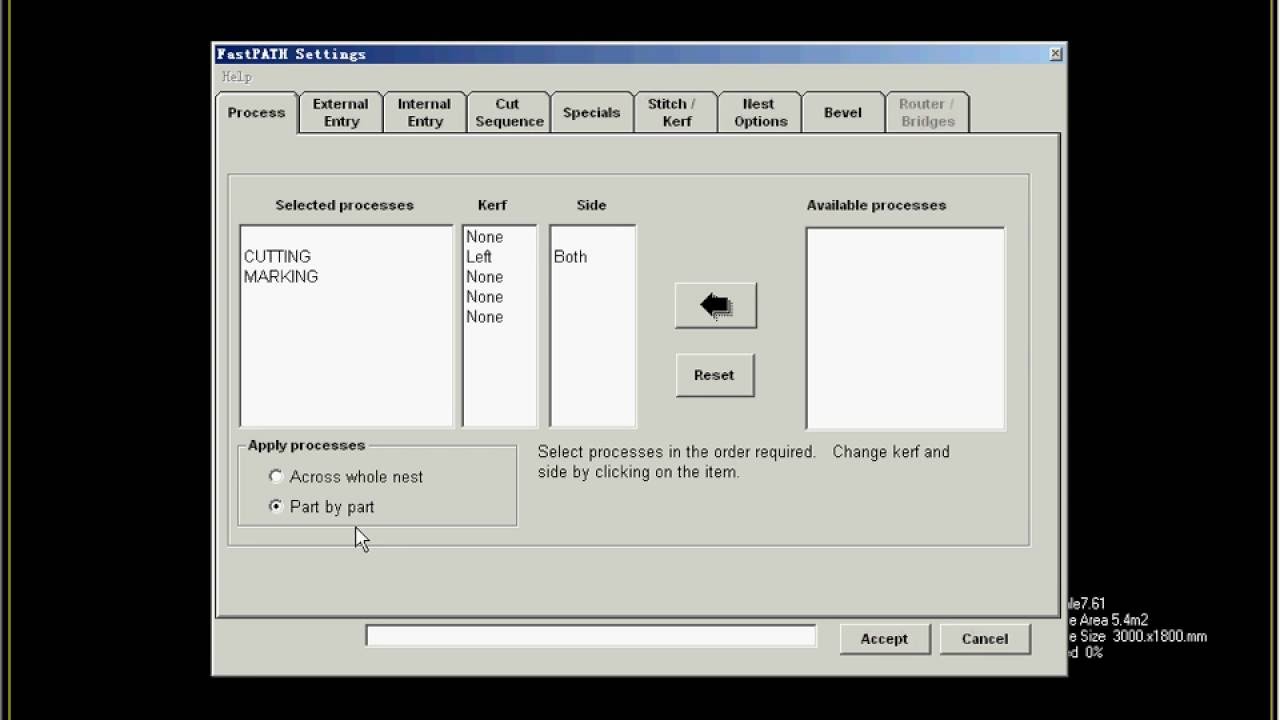 Acctek Fastcam software / dxf document changes to g code - YouTube