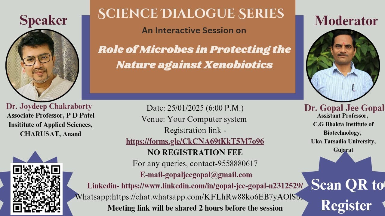 Role of Microbes in Protecting the Nature against Xenobiotics | Dr. Joydeep Chakraborty - YouTube