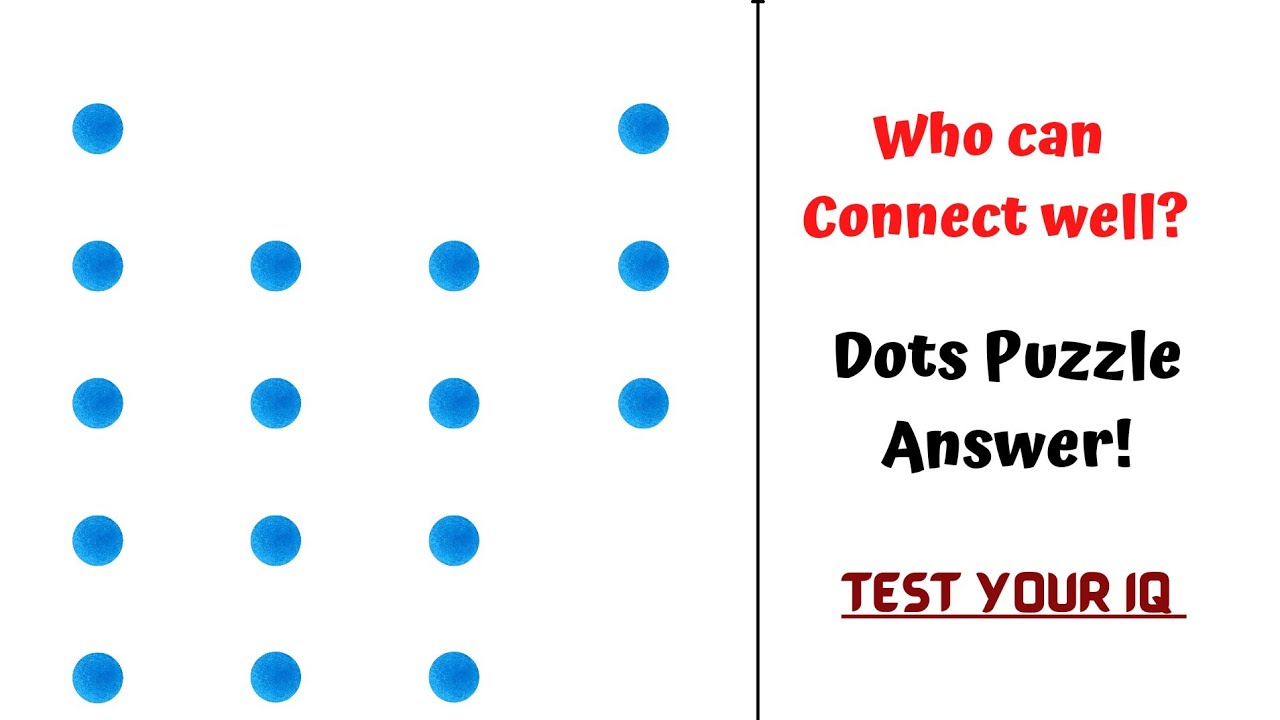 Who can Connect well?Challenge Dots puzzle answer! Test your IQ! - YouTube
