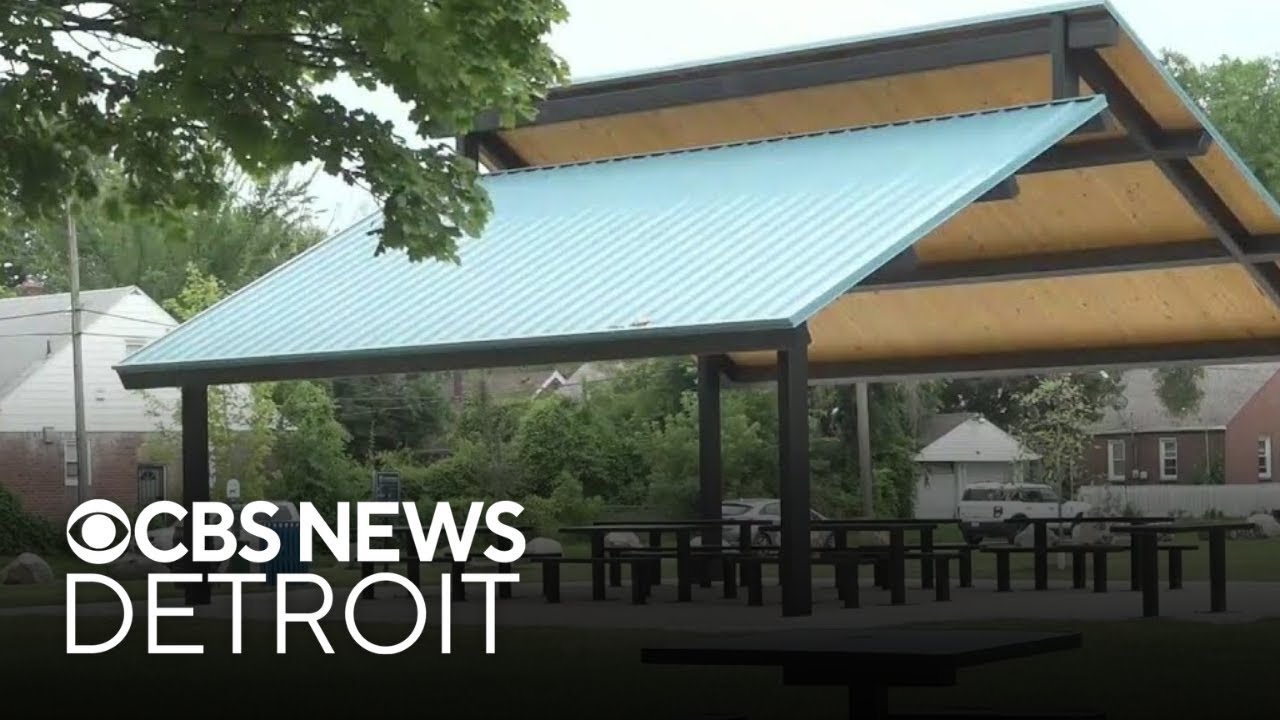 Detroit community gets new park after a decade in the making - YouTube