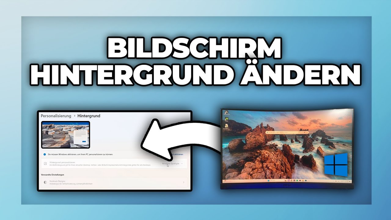 Bildschirm Hintergrund ändern - Windows 11 PC Tutorial - YouTube