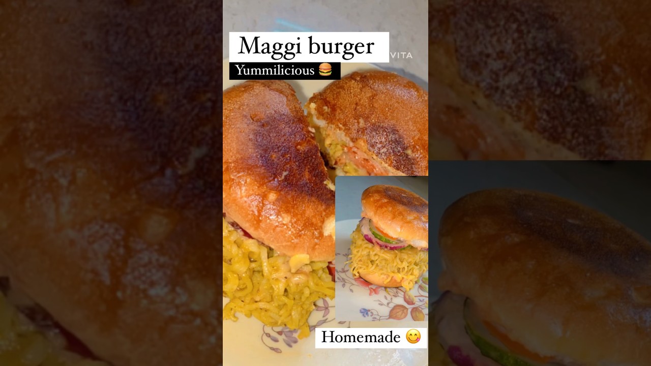 Maggi burger 🍔 | guys try kro Maggi vala burger yummy lge ga bohot 😋 ...