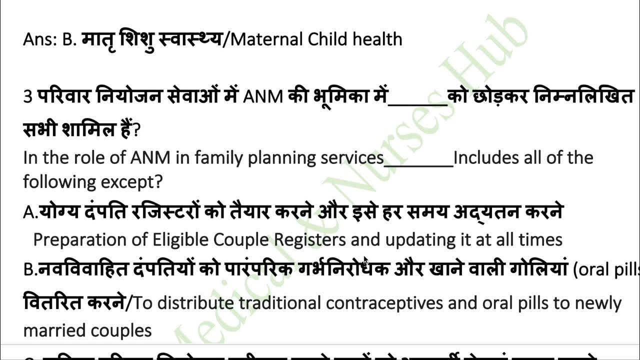 ANM Official Solved Question Paper MCQs 1st 2023 paper | ANM GNM Paper 2023 - YouTube