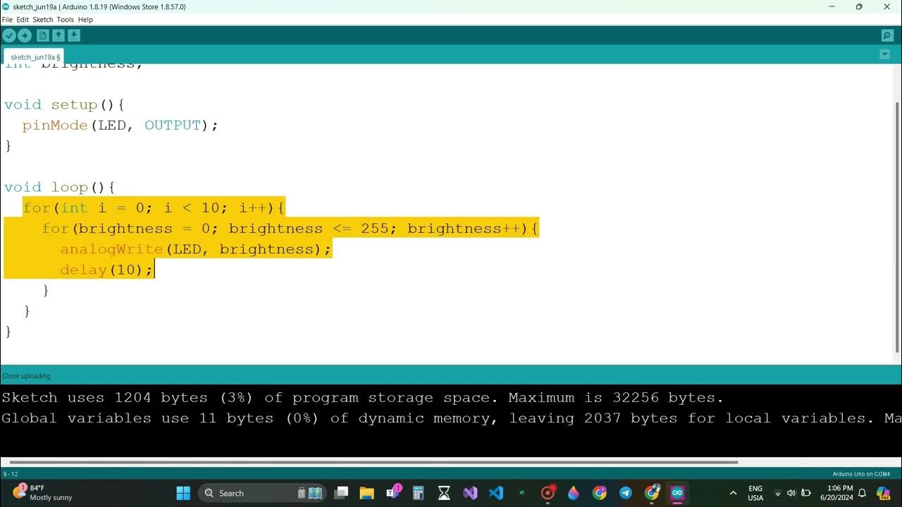 Arduino Project 23: 'LED Blink for 10 times and then Stop' Created by Trishanth Kumar - YouTube