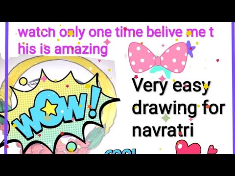 How to draw navratri drawing |navratri drawing easy way to make|circle ...