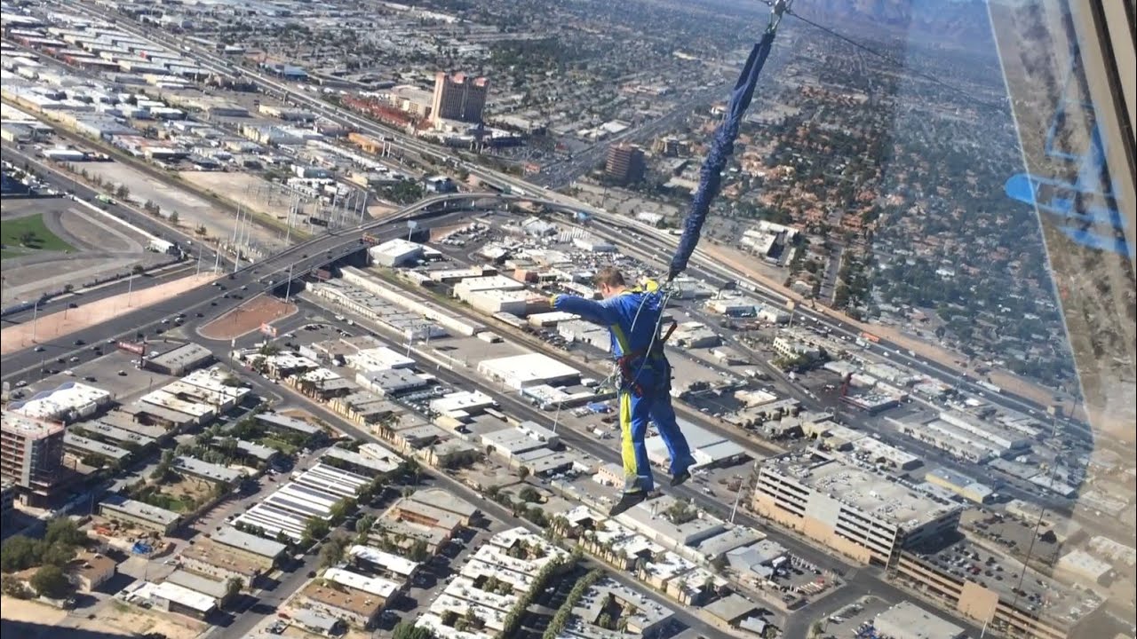 Skypod jump from 108 Floor | The SRAT Las Vegas | Stratosphere sky jump ...
