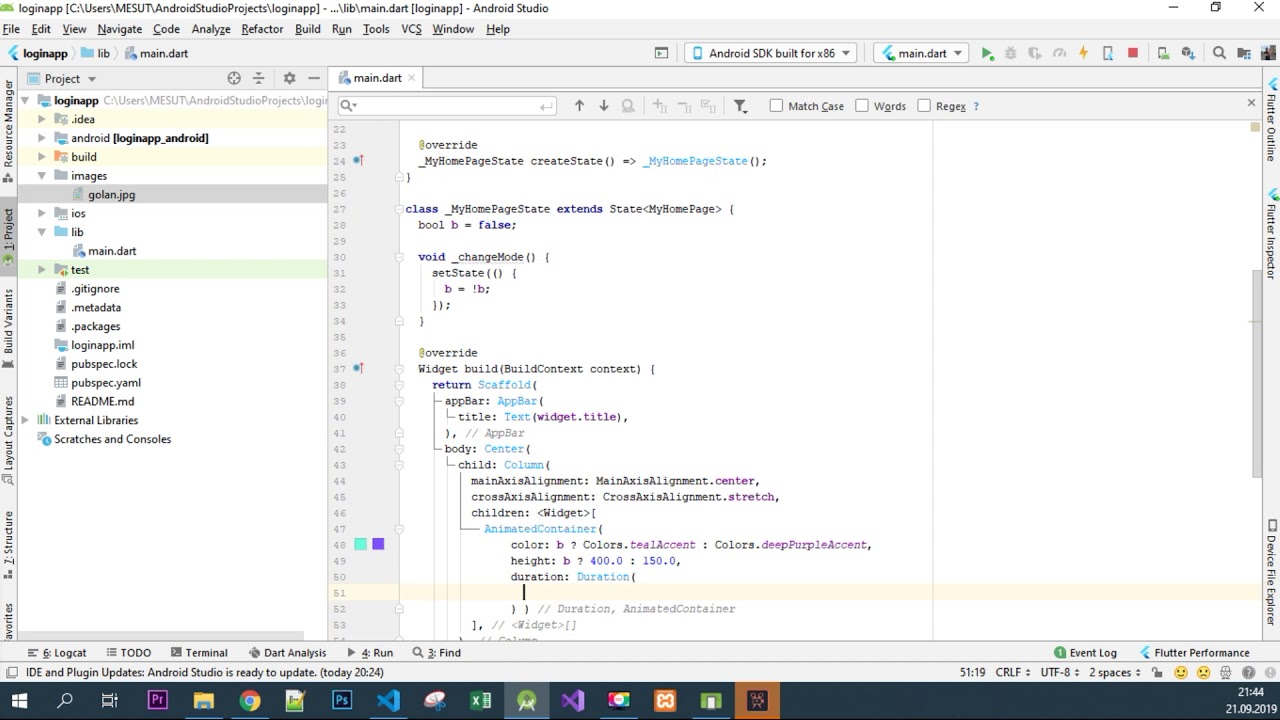 Flutter Dersleri - 17. Animation Container Kullanımı - YouTube