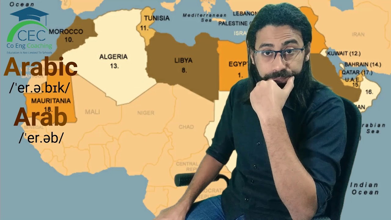 Arabic vs Arab vs Arabian ESL (Less than a minute) - YouTube