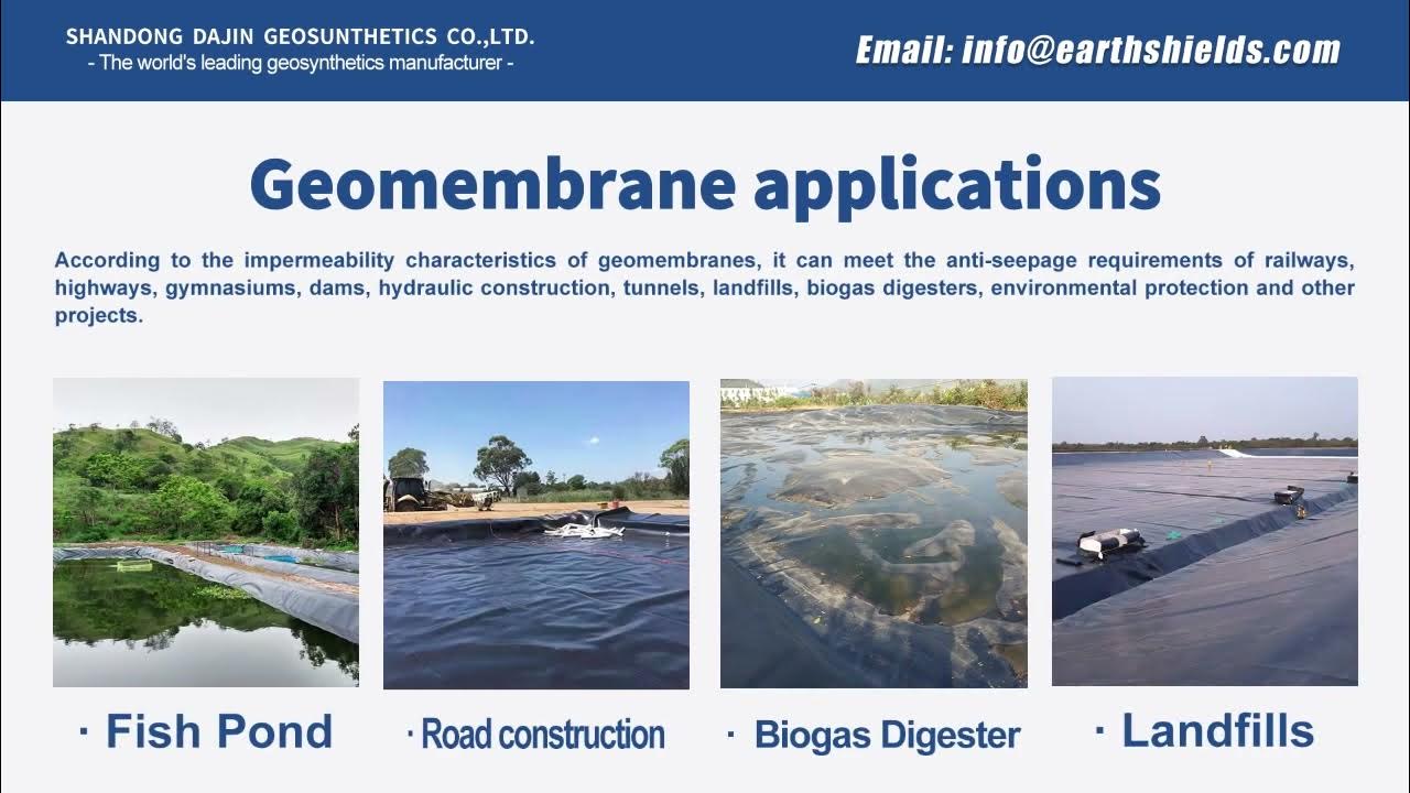 Difference between geomembrane and geotextile - YouTube