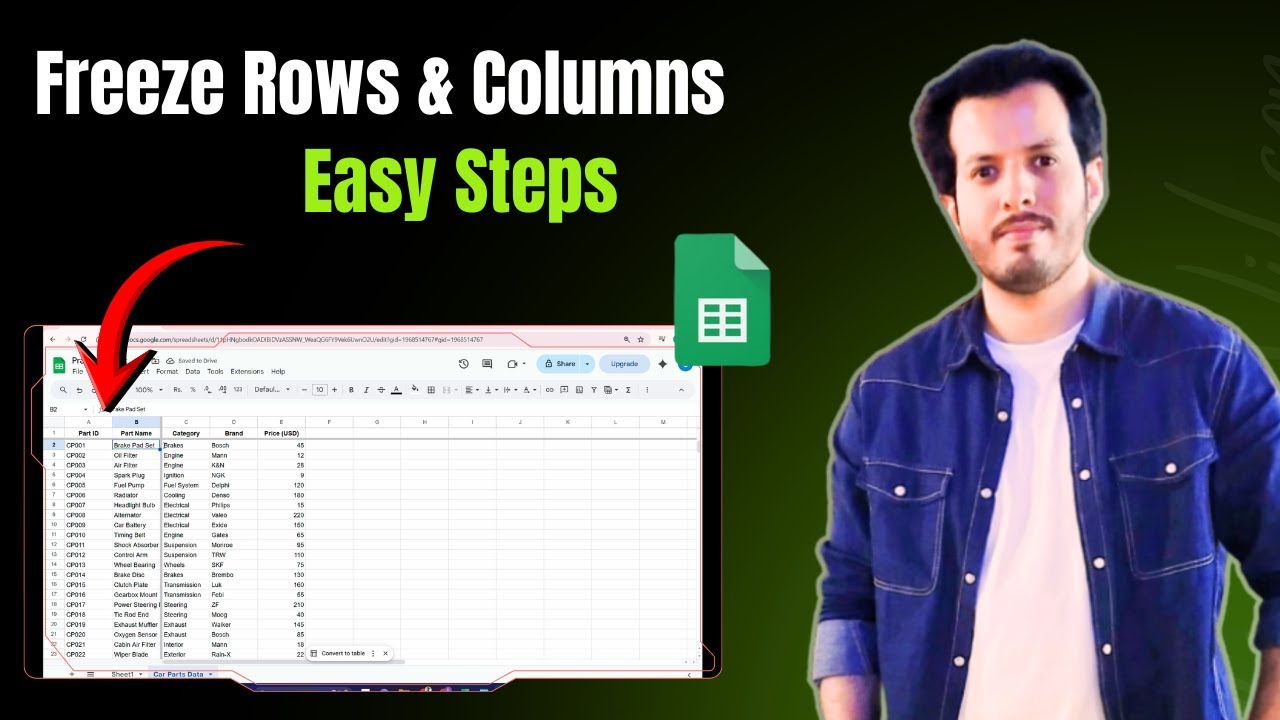 How to Freeze and Unfreeze Rows and Columns in Google Sheets | Step-By ...
