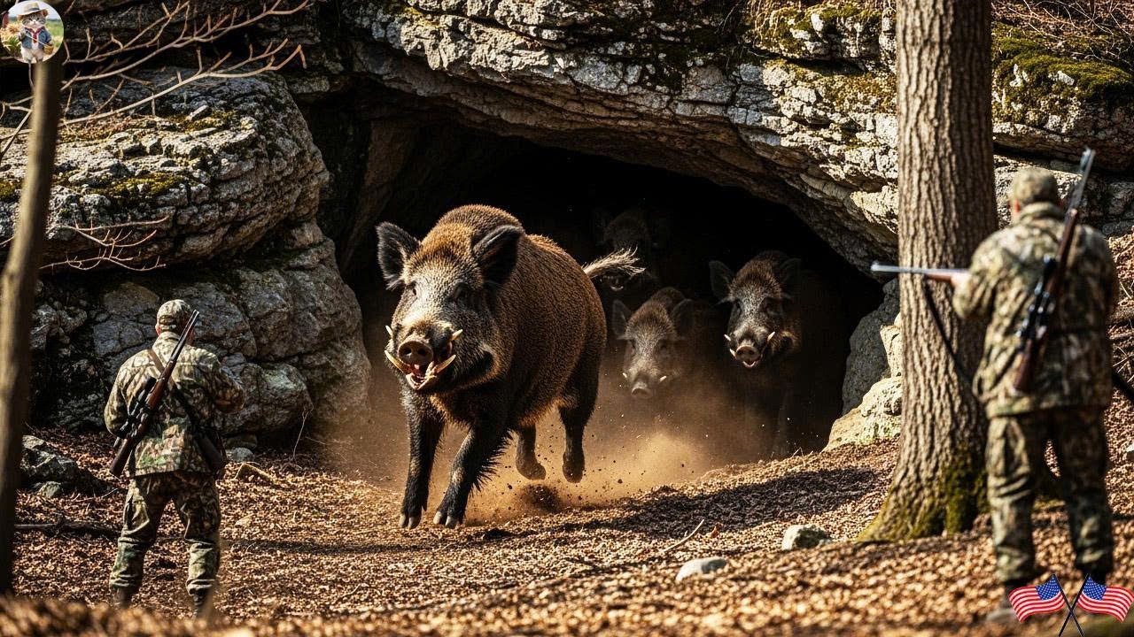Discovering Wild Boar Den In Forest - Farmers And Hunters Face Danger ...