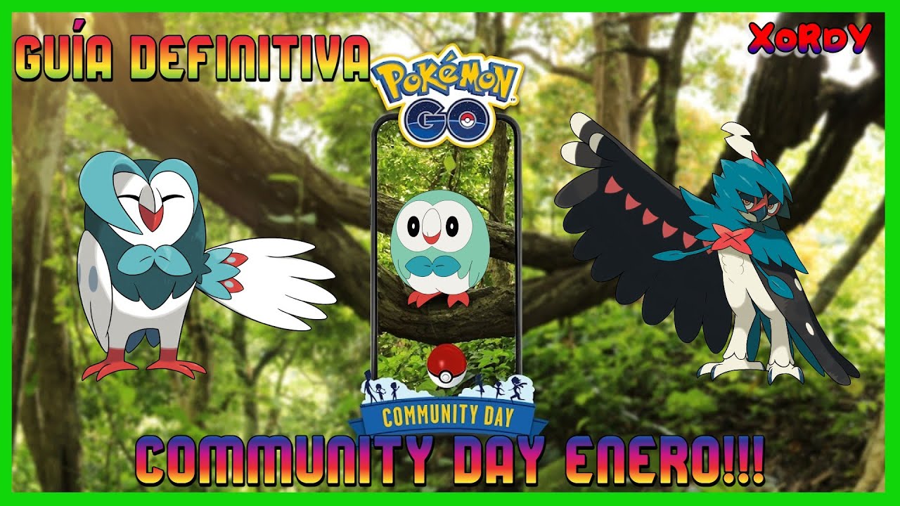 ⭐GUÍA DEFINITIVA⭐COMMUNITY DAY ROWLET SHINY POKEMON GO - YouTube