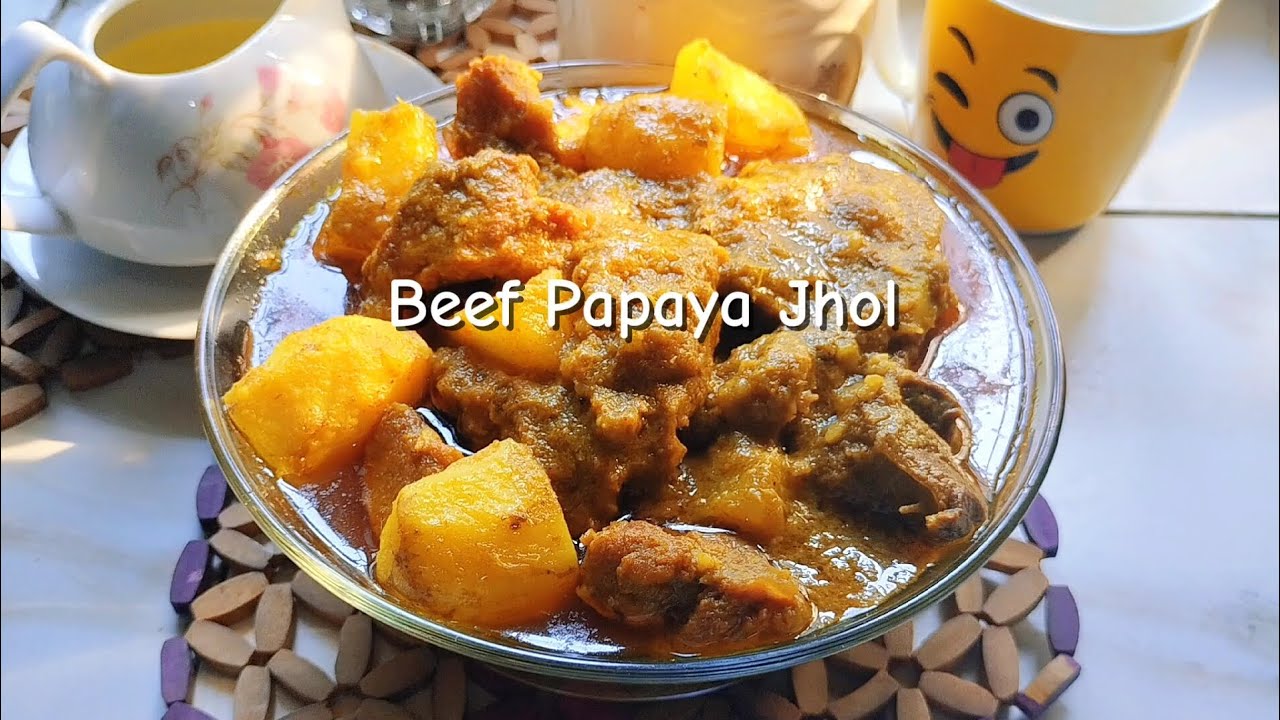 Beef Papaya Jhol Recipe l Chef's Cook l - YouTube