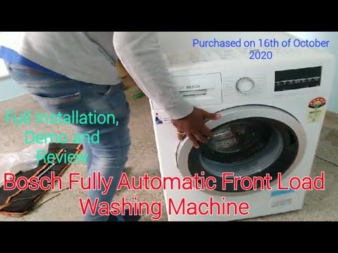 Bosch Fully Automatic Front Load Washing Machine-Full Installation Demo ...