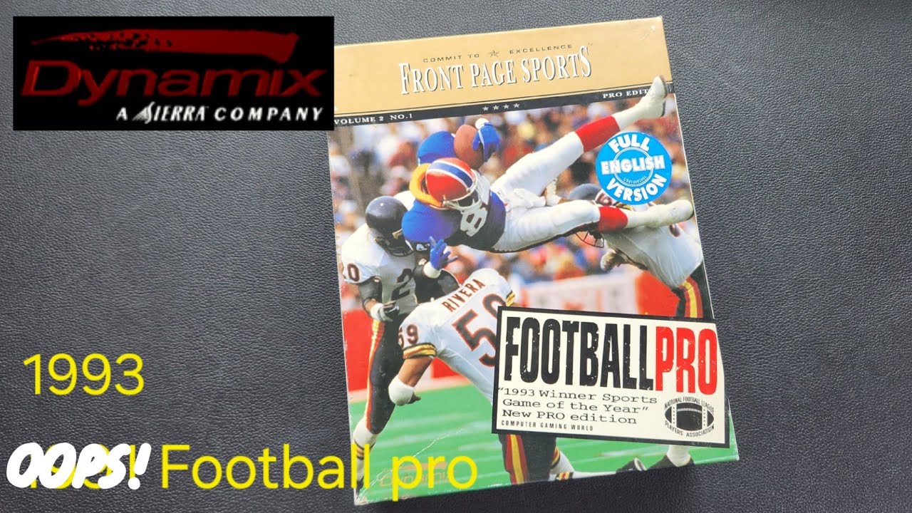 Dynamix Football pro ms-dos pc game big box (1993 realesed) - YouTube